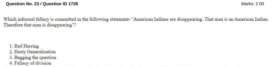 Others: UGC NET CSE | June 2023 | Part 1: 23