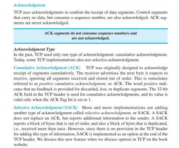 Computer Networks: Does TCP uses negative acknowledgement?
