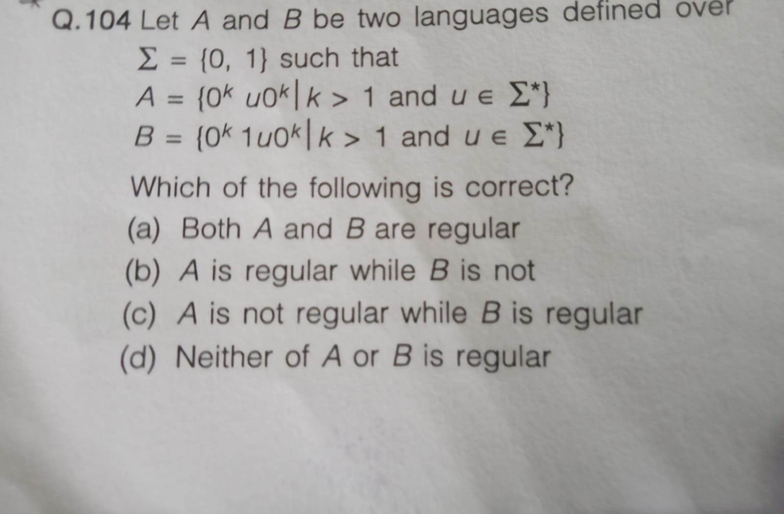 Theory Of Computation Regular Expression 