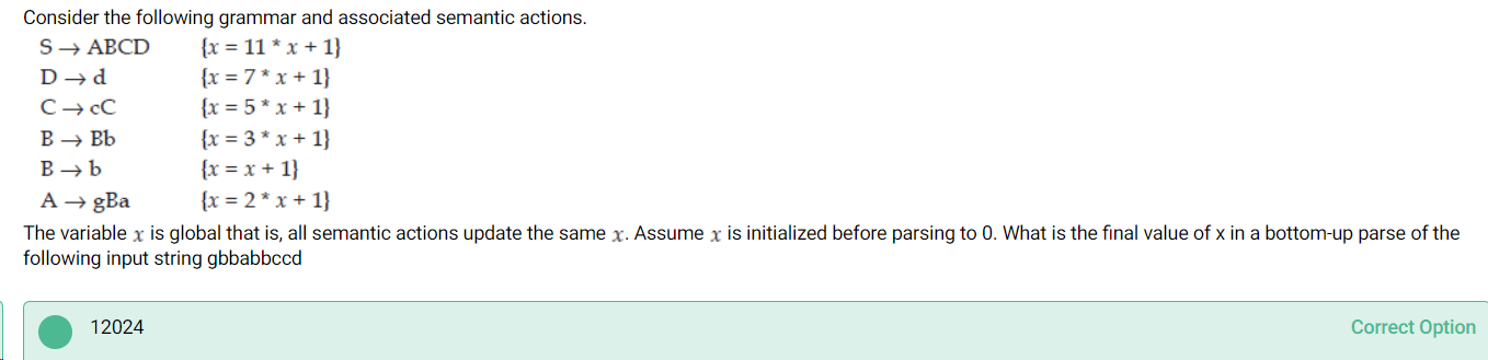 Compiler Design Made Easy Mock Test Question From Compiler Design