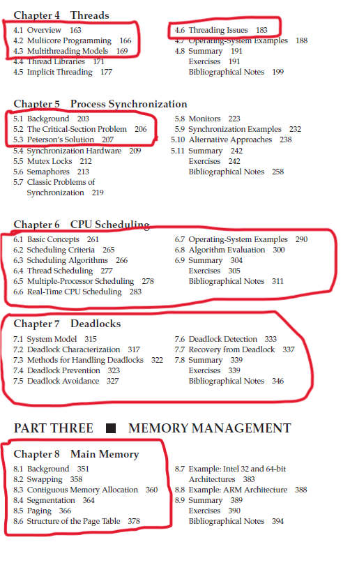 Operating System: Doubt on OS Syllabus (Galvin)