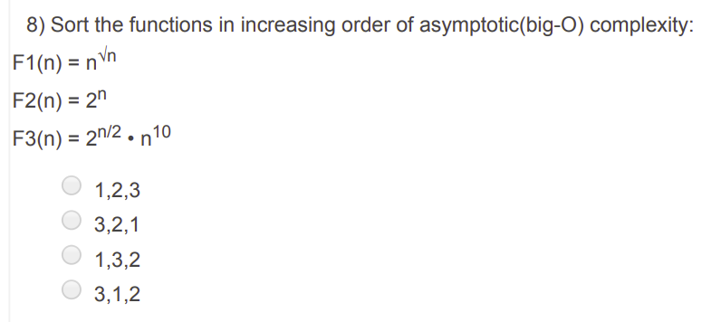 Algorithms: NPTEL Assignment Question