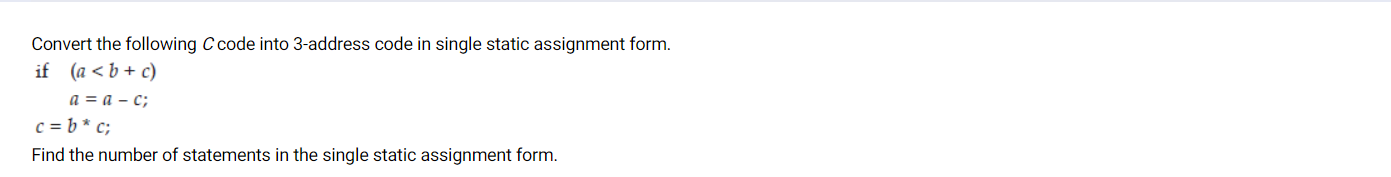Compiler Design: 3-Address Code Generation