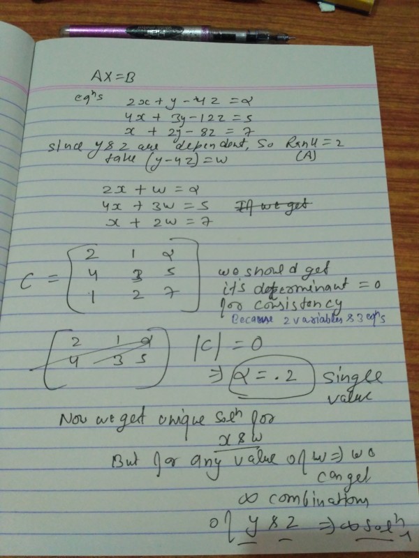 Linear Algebra Gate Cse 2003 Question 41