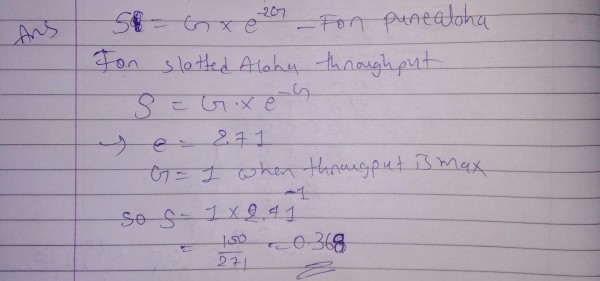 Computer Networks: UGC NET CSE | August 2016 | Part 3 | Question: 28