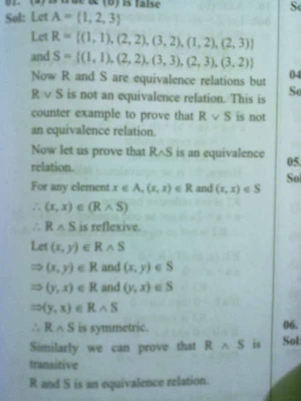 Set Theory & Algebra: Relations - Set Theory