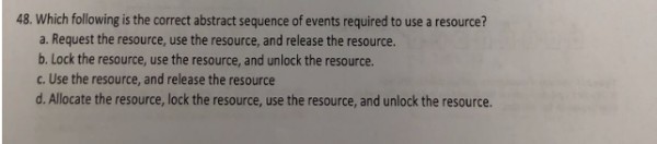 Operating System: Resource allocation