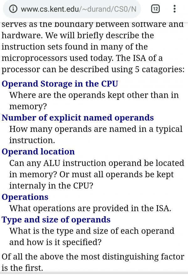 CO and Architecture: What is the difference between Operand storage in ...