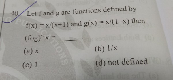 Mathematical Logic: Fog and gof function