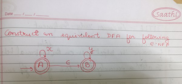 Theory of Computation: Conversion of E-NFA to DFA