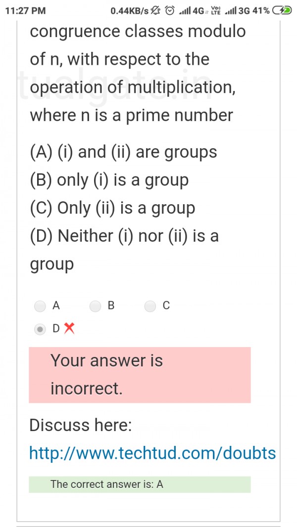 Set Theory And Algebra Virtual Gate Test Series