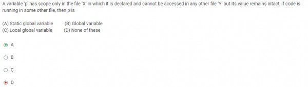Programming in C: static variable
