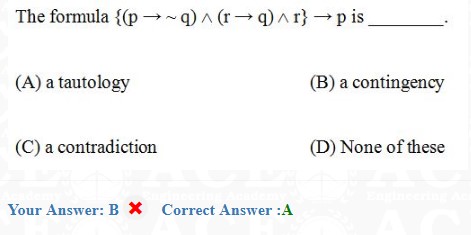 Mathematical Logic: Tautology of contingency