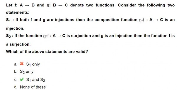 Set Theory & Algebra: injection and surjection