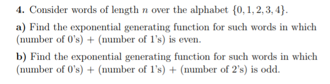 Mathematical Logic: Generating Functions