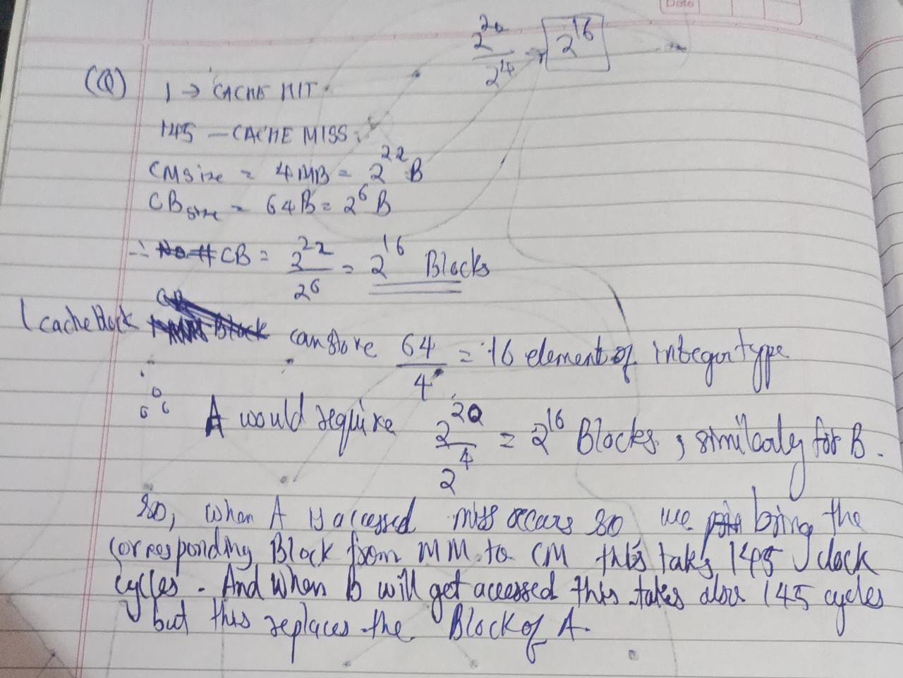 Co And Architecture Gate Overflow Mock Gate Test 1 Question 41 