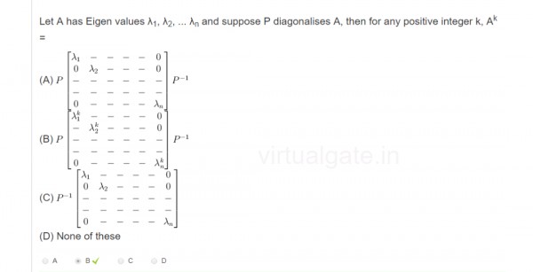Linear Algebra Virtual Gate Test Series Linear Algebra Eigen Value