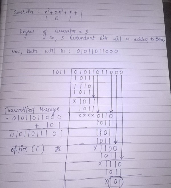 Computer Networks: GATE CSE 2017 Set 1 | Question: 32