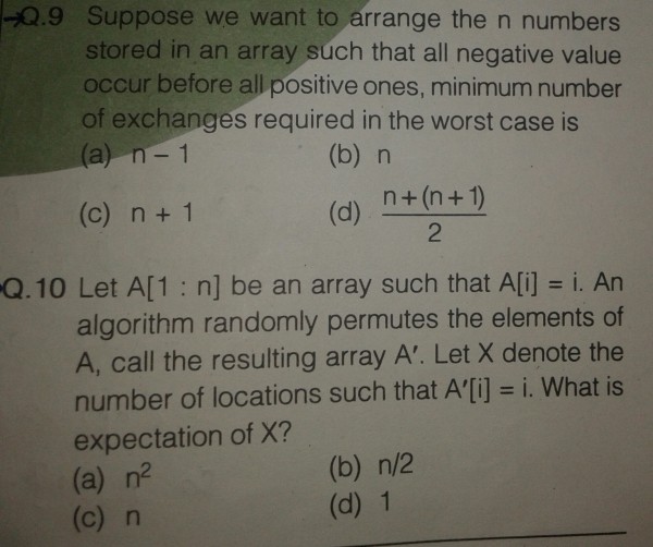 Algorithms: Question: