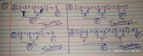 Mathematical Logic: Kenneth Rosen Edition 7 Exercise 1.3 Question 12 ...