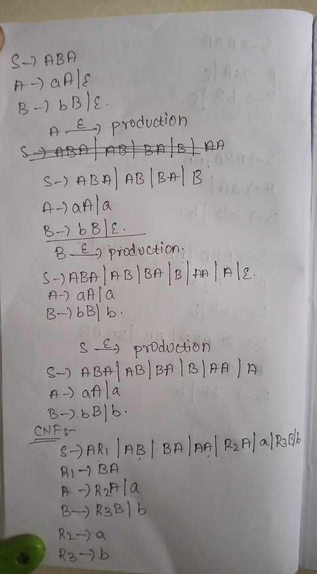 Theory of Computation: Automata: CFG to CNF