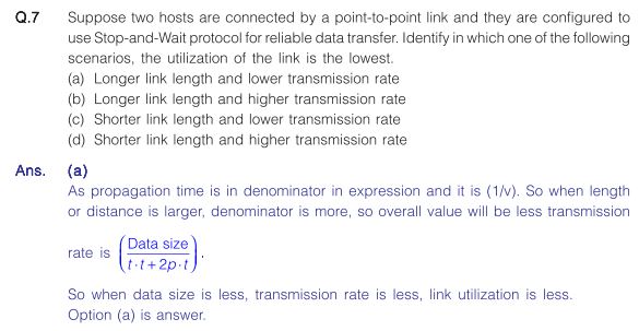 Computer Networks: GATE CSE 2023 | Question: 7
