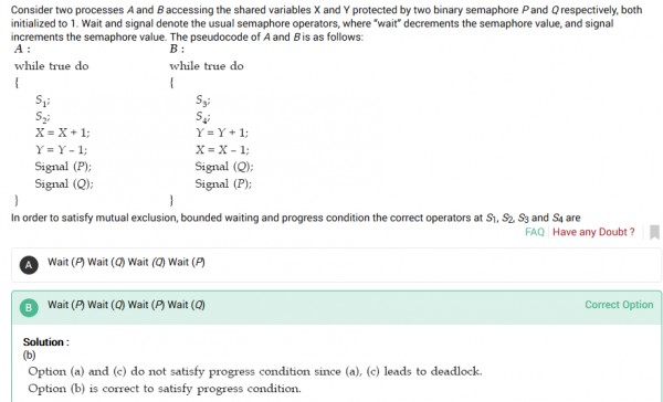 Operating System: Test Series : Checking Bounded Waiting