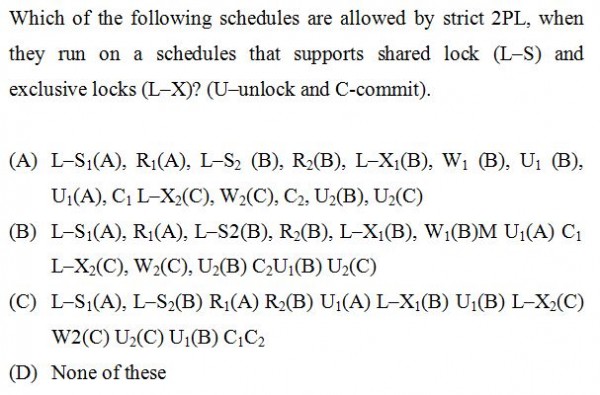 Databases: Strict 2pl