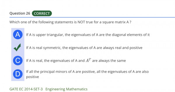 Linear Algebra: GATE-2014 EC