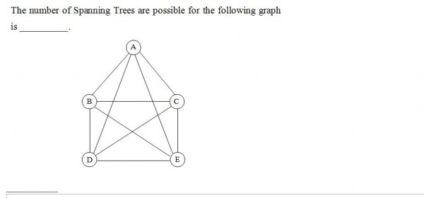 Algorithms Ace Test Series Question On Number Of Spanning Trees Possible