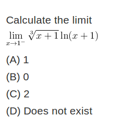 Calculus: Solve : calculate the limit