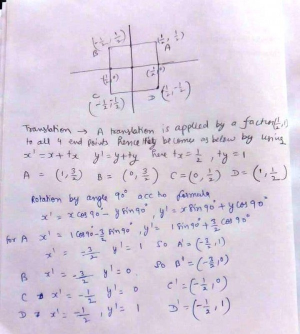 Computer Graphics: UGC NET CSE | December 2015 | Part 3 | Question: 70