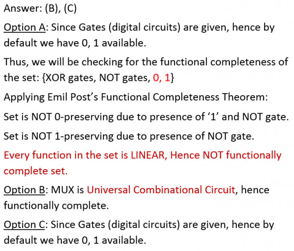 Digital Logic: GATE CSE 1999 | Question: 2.9