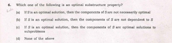 Algorithms: Optimal Substructure