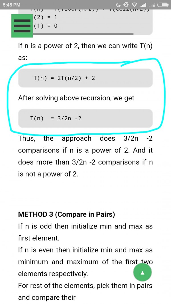 Algorithms: Recurrence