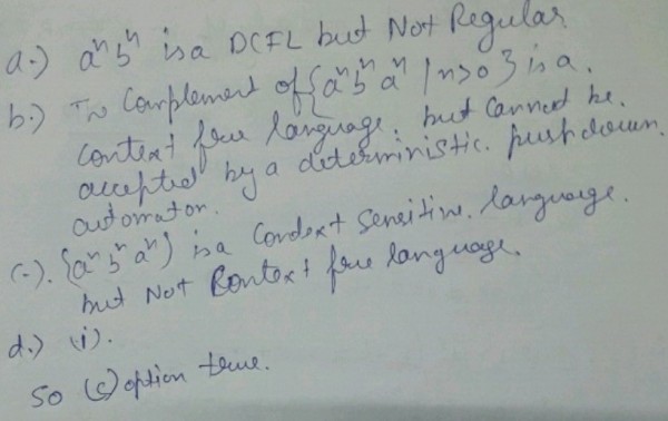 Theory of Computation: UGC NET CSE | December 2015 | Part 3 | Question: 23