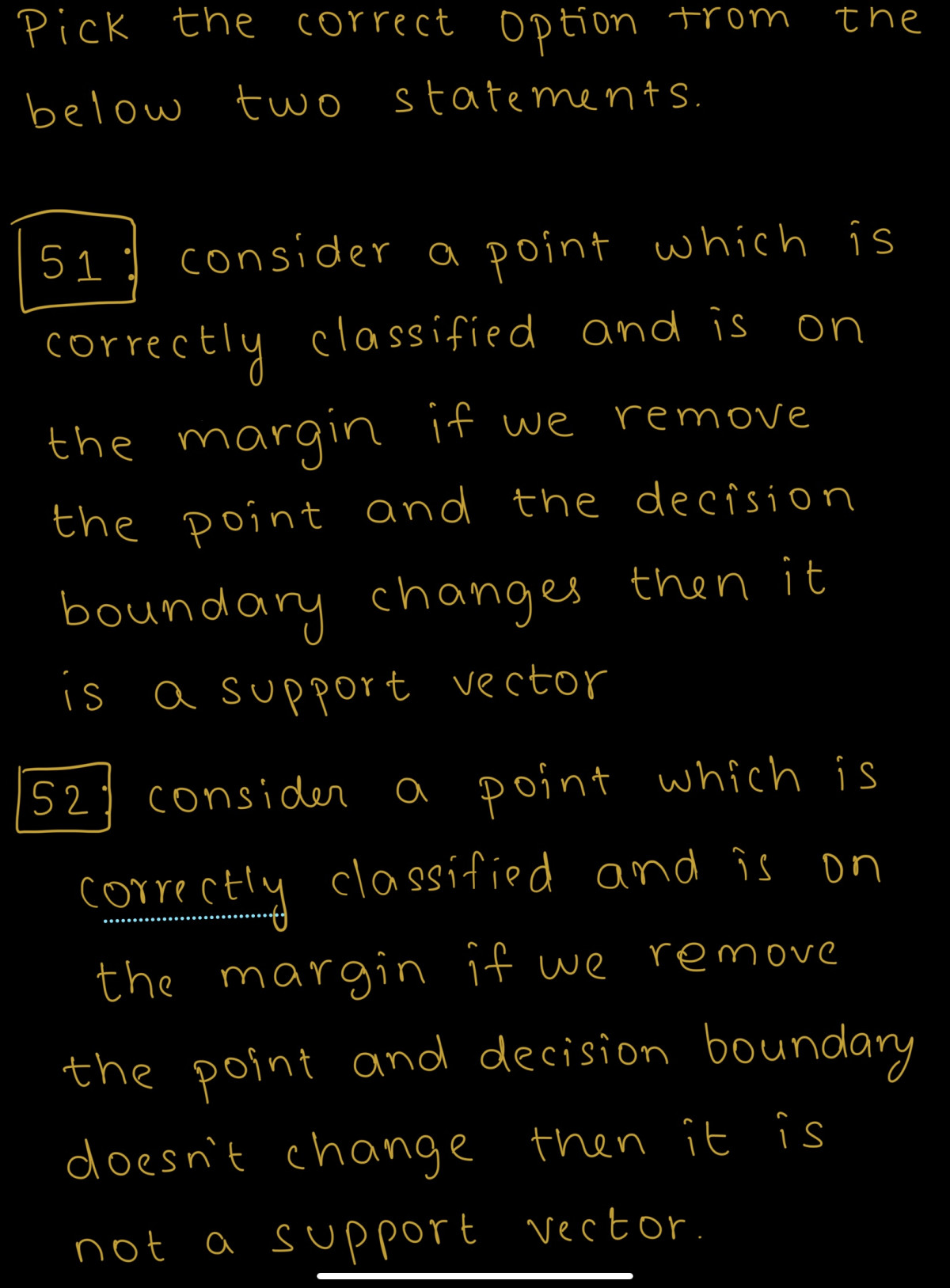 Machine Learning: machine learning SVM conceptual question