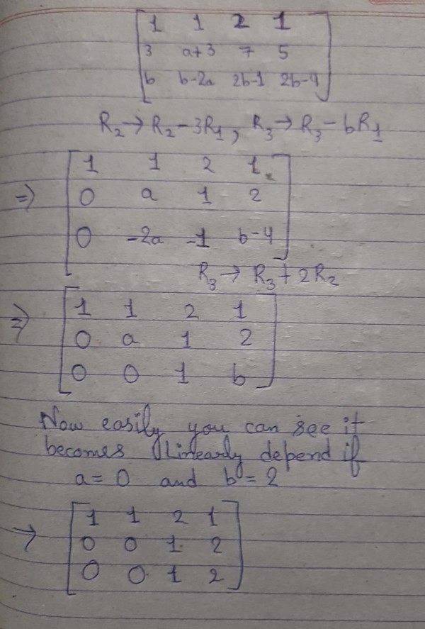 Linear Algebra: Testbook:matrix