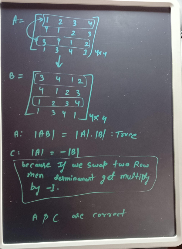 Linear Algebra: GATE CSE 2023 | Memory Based Question: 13