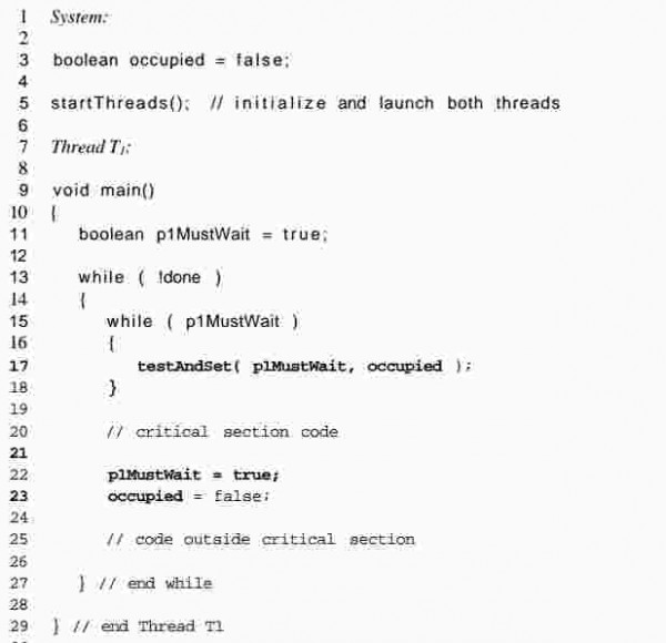 Operating System Critical Section