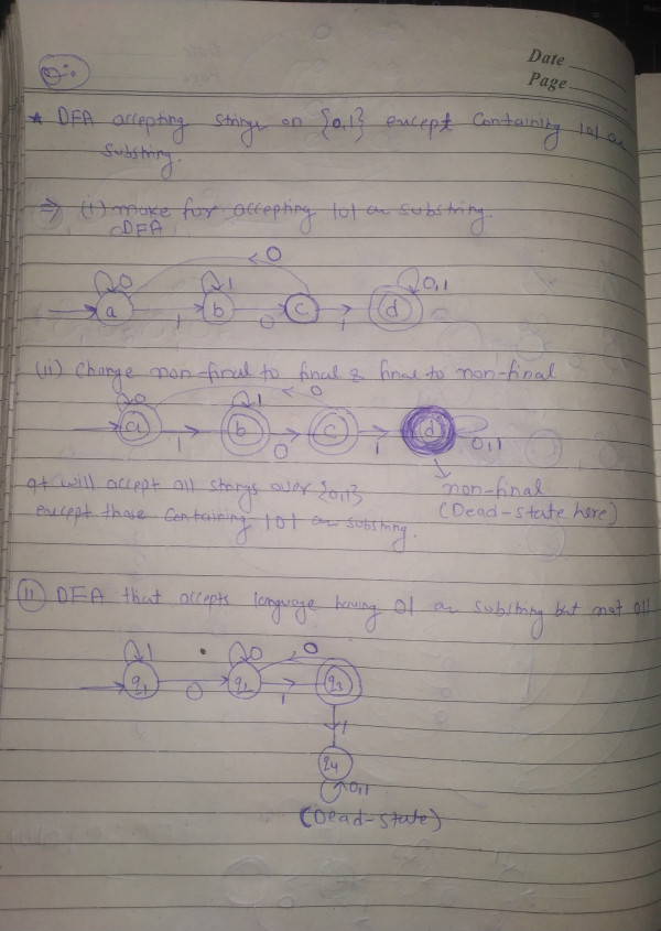 Theory Of Computation Please Help How To Draw Dfa 2543