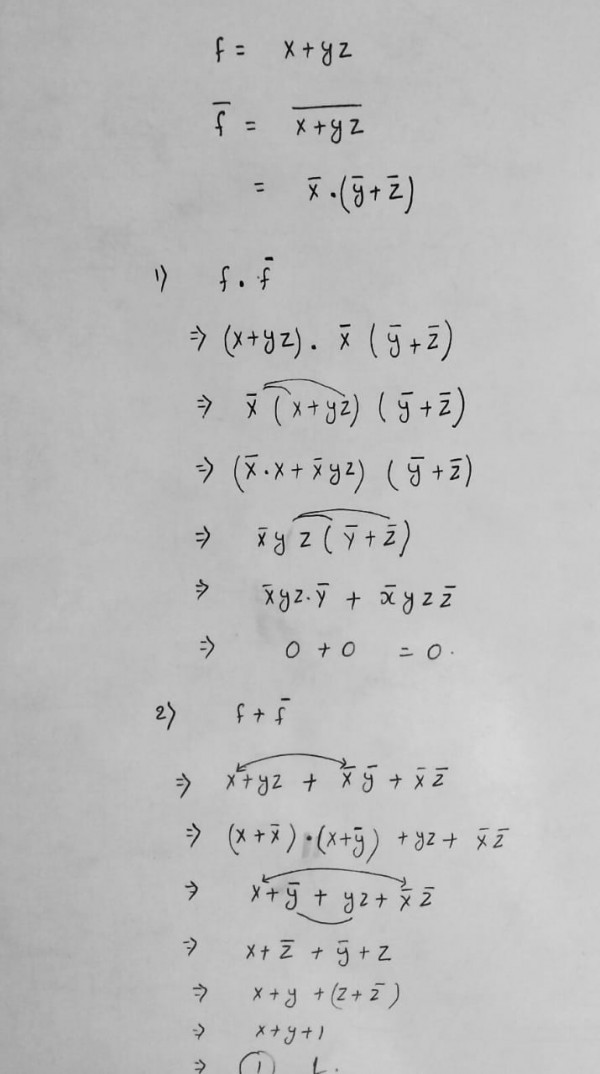 Digital Logic: Morris Mano Edition 3 Exercise 2 Question 5 (Page No. 69)