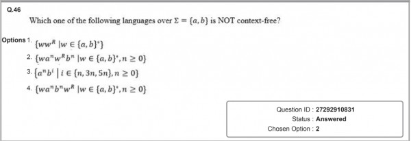 Theory of Computation: GATE CSE 2019 | Question: 31