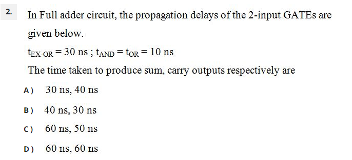 Digital Logic Ace Academy Test Series Question