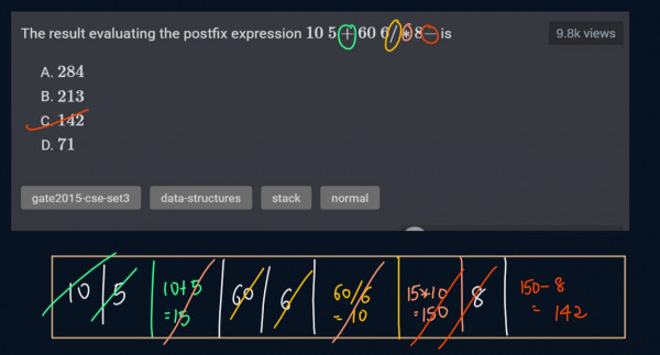 Data Structures Gate Cse 2015 Set 3 Question 12