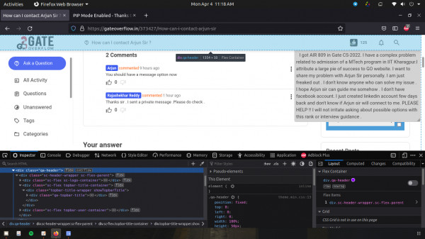 PIP Mode Enabled - Thanks to Shaik Masthan - GATE Overflow for GATE CSE