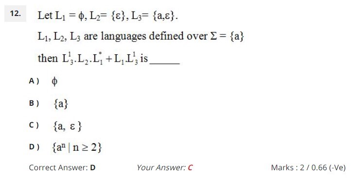 Theory of Computation: ACE 2023 Test series: TOC: Basic properties