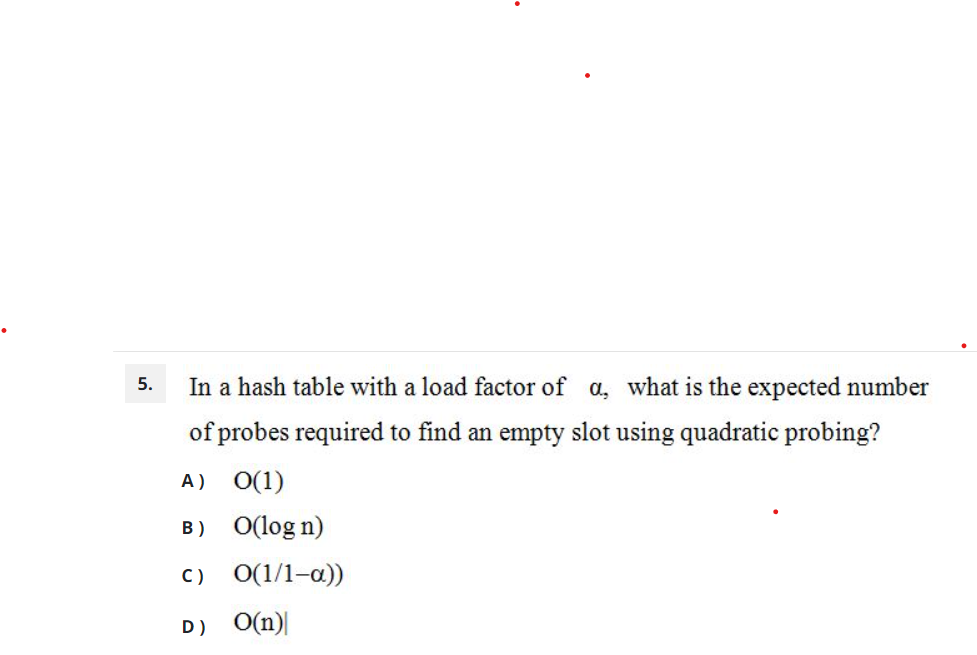 Algorithms Hashing Quadratic Probing Ace Academy Test Series