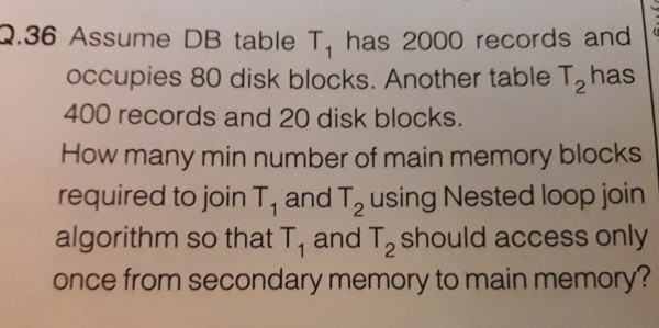 Databases Nested Loop Join