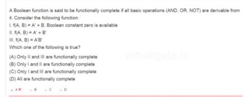Digital Logic: Virtual Gate Test Series: Digital Logic - Functionally ...